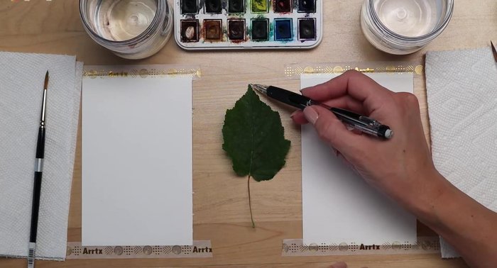 Realistic Leaf Painting from Life: A Step-by-Step Watercolor Guide